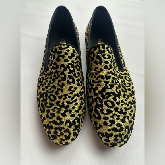 harpelunde | Shoes | Harpelunde Glitter Leopard Print Smoking Slipper ...